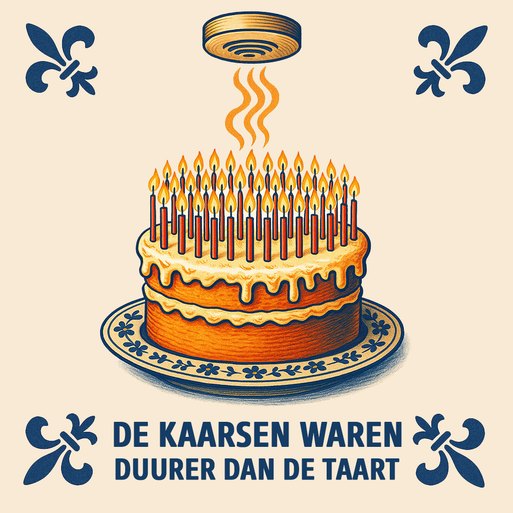 Birthday - The candles were more expensive than the cake - Delft Blue ...